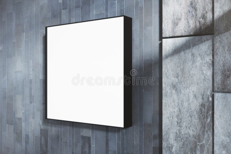 Empty square picture frame stock illustration. Illustration of ...