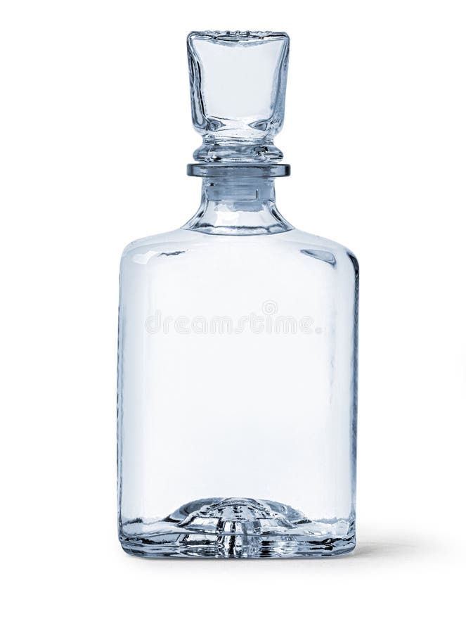 Empty Square-shaped Glass Decanter Stock Image - Image of liquid ...