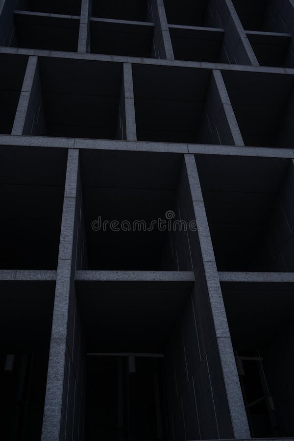 Empty Square Stone Wall Building Stock Photo - Image of construction ...