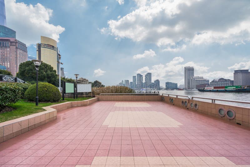 Empty Square in Urban Center of Shanghai Editorial Image - Image of ...