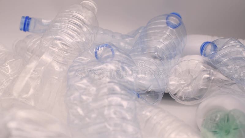 Empty Squeezed Plastic Bottles Throw Away Stock Video - Video of ...