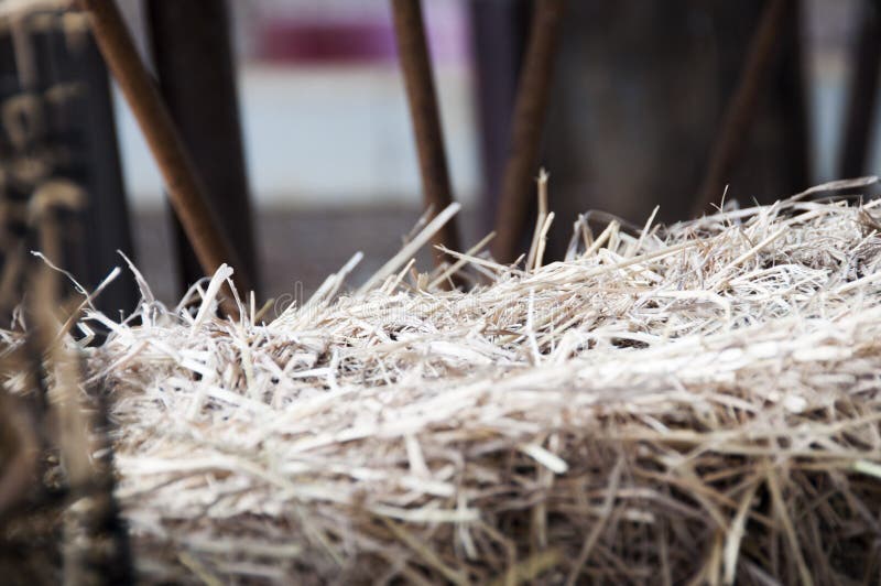Empty Stack of Hay Bale for Background for Product Display Stock Photo ...