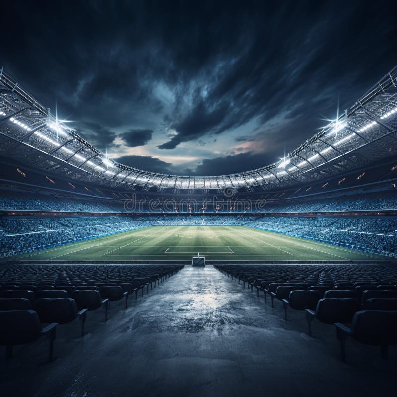 Empty Stadium or Arena Highlighting Serenity and Grandeur Stock Photo ...