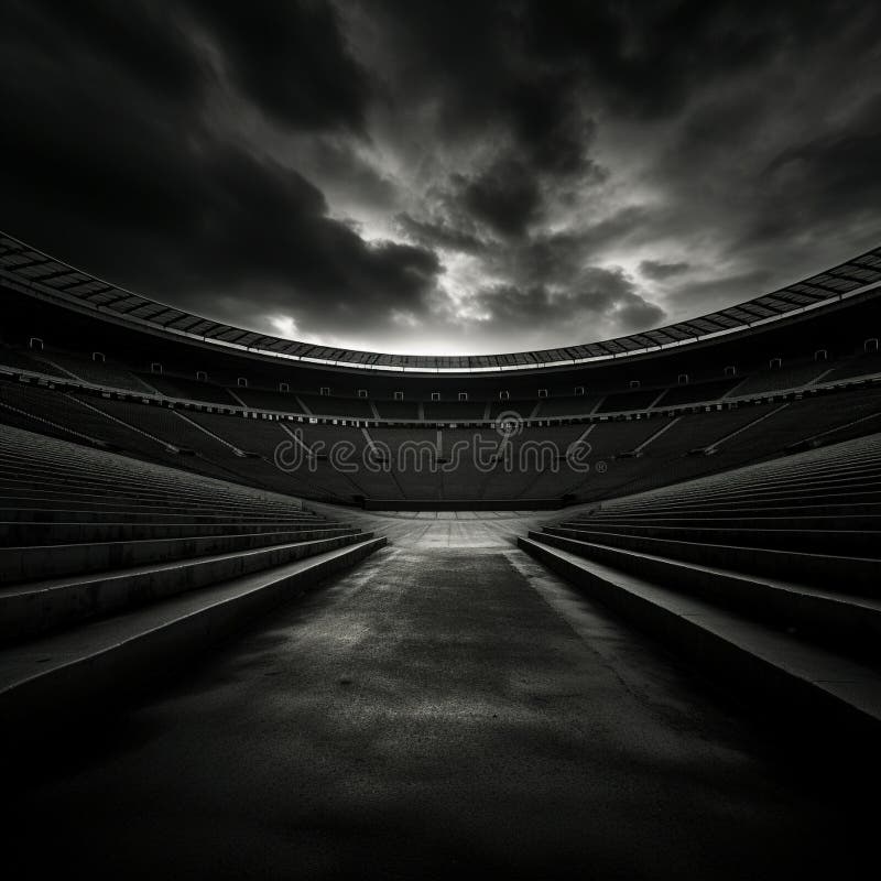 Empty Stadium or Arena Representing the Loneliness of Competition Stock ...