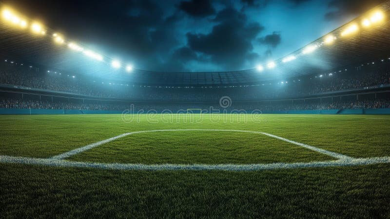 The Empty Stadium, Awaiting the Roar of the Crowd Stock Image - Image ...