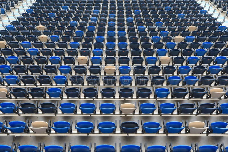 Empty Stadium Chair. Stadium Empty from Fans. Editorial Image - Image ...