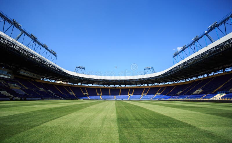 Empty Stadium "Metalist". Panoramic View. Stock Photo - Image of match ...
