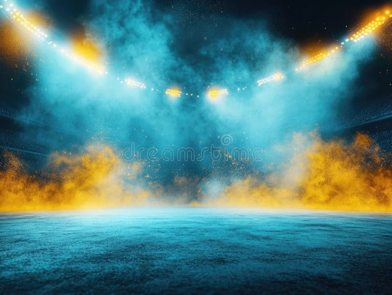 Empty Stadium at Night stock image. Image of concerts - 380378669