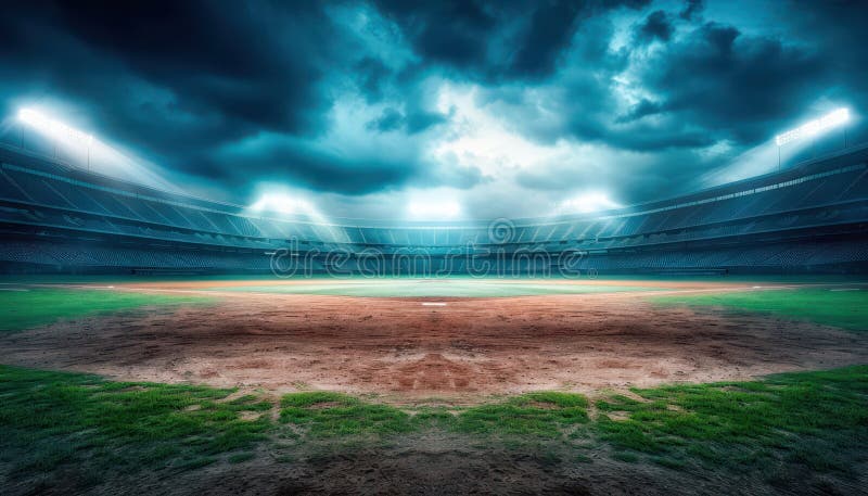 Empty Stadium Ready for Tournament Action, Awaiting the Excitement of ...