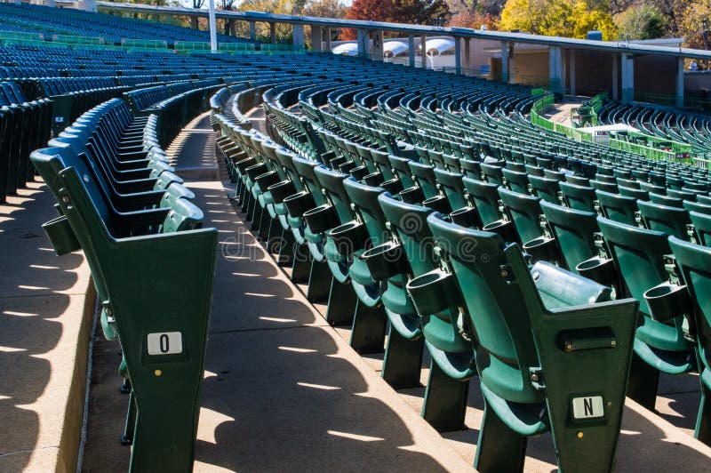 Empty Stadium Seating in Large Amphitheater Stock Photo - Image of ...