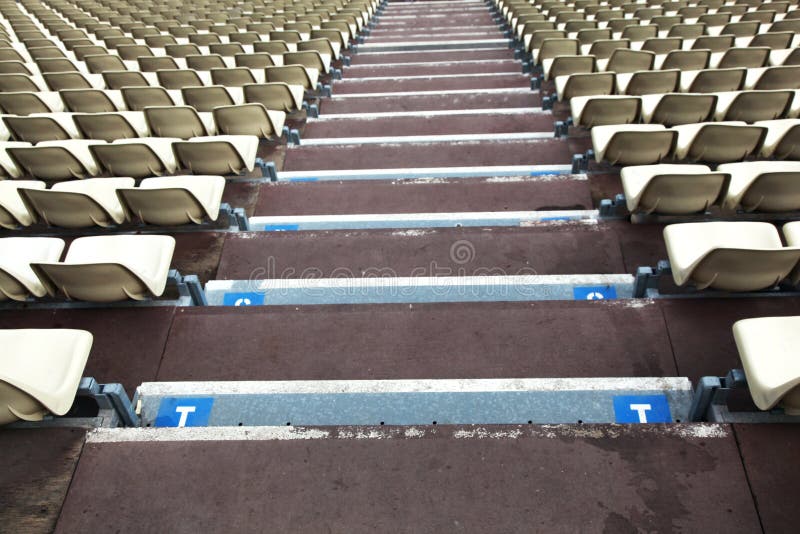 Empty stadium seats stock image. Image of lines, cream - 15467189