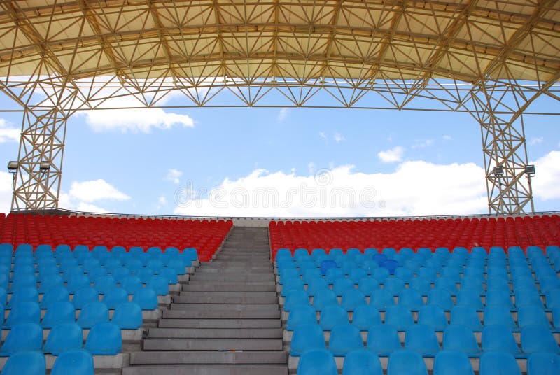 Empty stadium seats stock photo. Image of perspective - 5628806