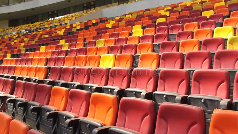 Empty Stadium Seats. Event Chair Consruction Stock Video - Video of ...