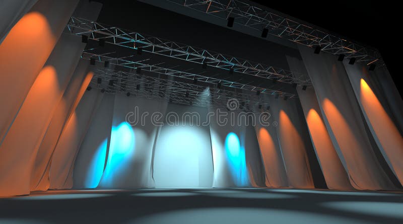 Empty stage stock illustration. Illustration of presentation - 13180329