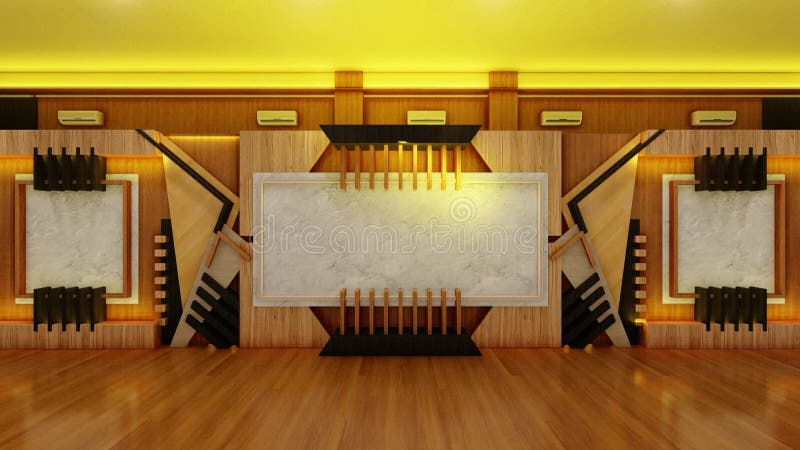 Empty Auditorium with Blue Seats and Stage Stock Video - Video of ...