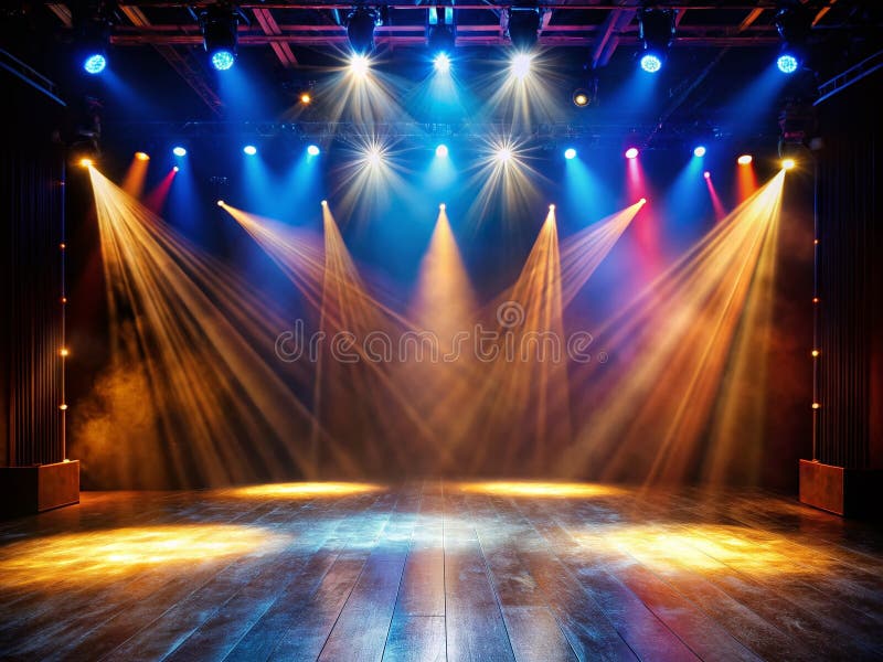 Empty Stage Awaits Dramatic Center Lighting Reveals the Potential of a ...