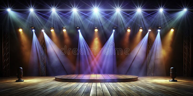 Empty Stage Awaits the Spotlight Dramatic Lighting and Stage Design for ...