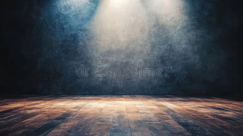 Empty Stage Background with Spotlight and Wooden Floor Stock Photo ...