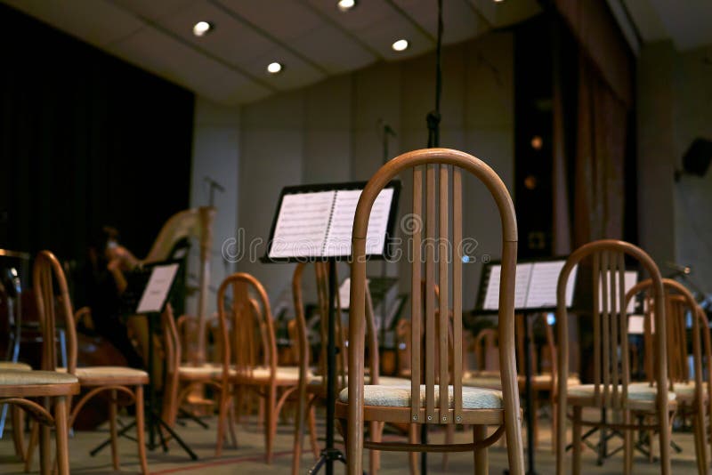 Orchestra Empty Seats on a Stage Stock Photo - Image of seats, choir ...