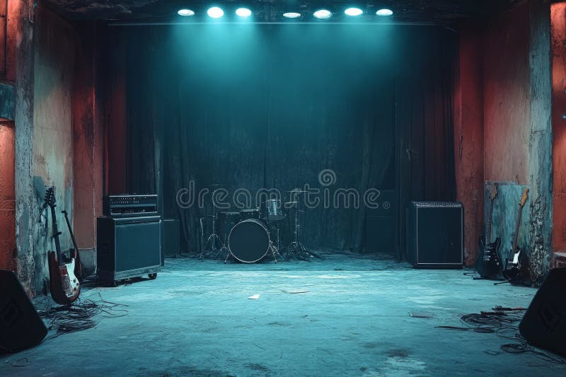 Empty Stage in a Concert Hall Awaiting the Musicians Stock Photo ...