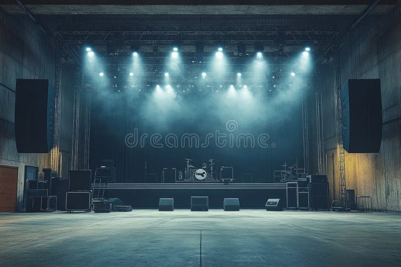 Empty Stage in a Concert Hall Awaiting the Musicians Stock Image ...