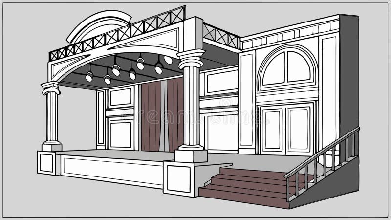 Empty Stage with Curtains, Performance Venue, Theater, Event Space ...