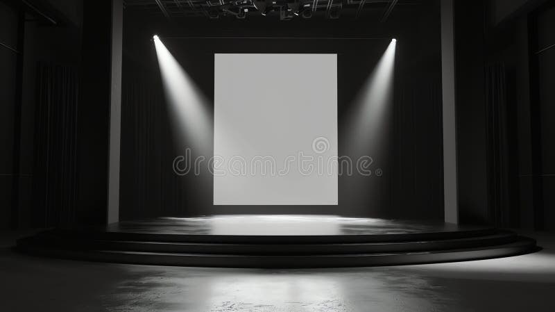 Empty Stage Design Screen and Light Entertainment Blank Stock ...