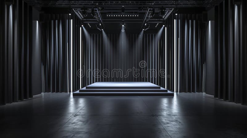Empty Stage Design for Graphic Stock Illustration - Illustration of ...