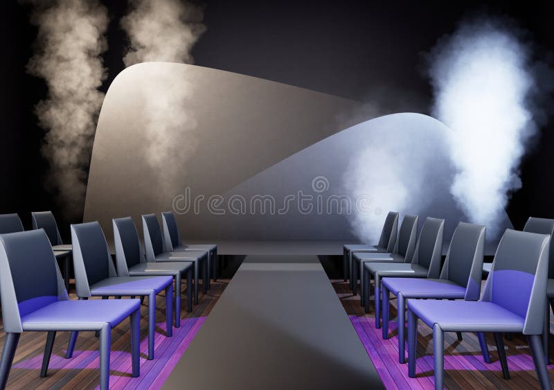 Empty Stage Design for Mockup and Corporate Identity, Display with ...