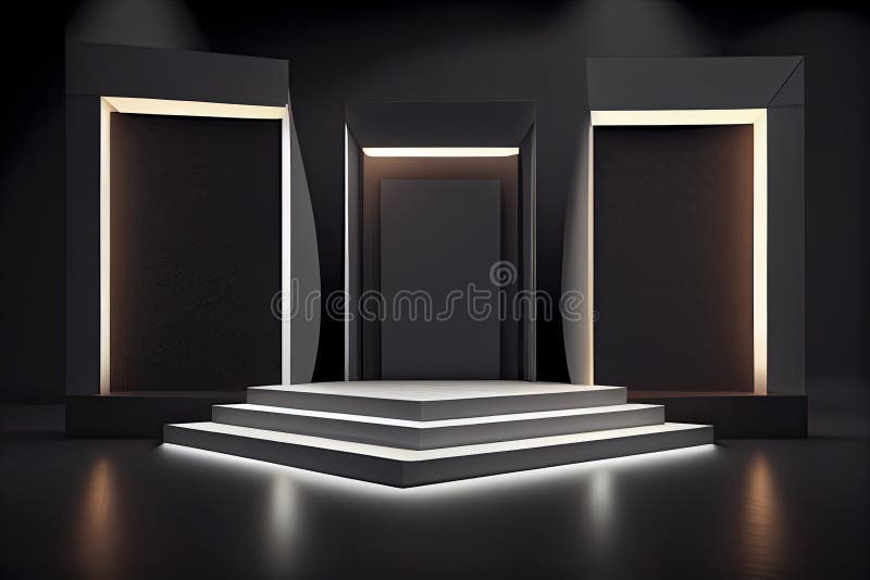 Empty Stage Design for Mockup and Corporate Identity,Display.Platform ...
