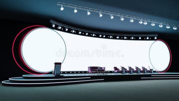 Empty Stage Design Mockup Event Led Screen Stock Illustrations – 205 ...