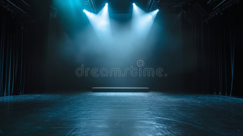 Empty Stage Design Screen Blank for Graphic Stock Illustration ...