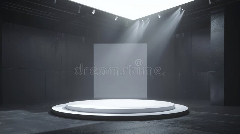 Empty Stage Design Screen and Light Entertainment Blank Stock ...