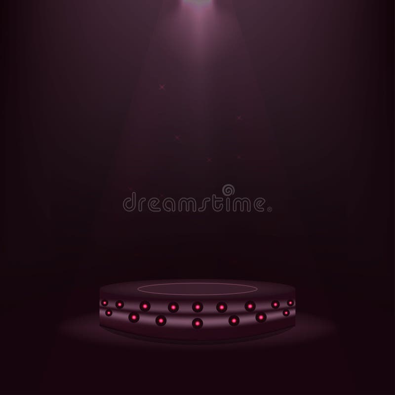 Empty Stage Design Vector Illustratio in Violet Background Stock Vector ...