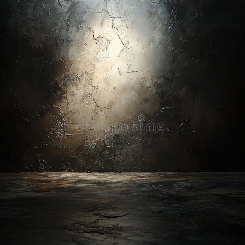 Empty Stage Illuminated by a Single Spotlight Stock Image - Image of ...