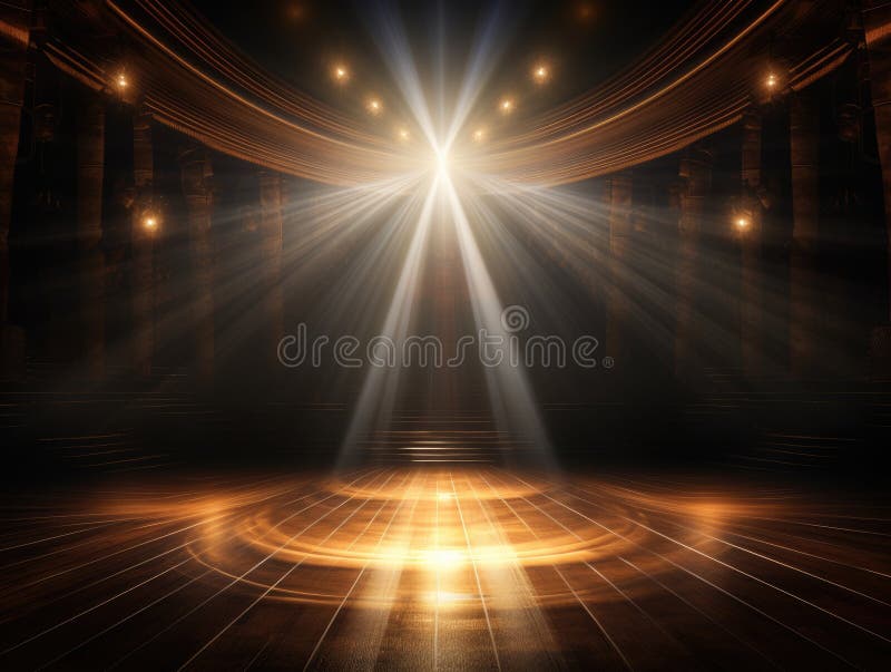 An Empty Stage with a Light Beam in the Middle of it. Empty Stage ...