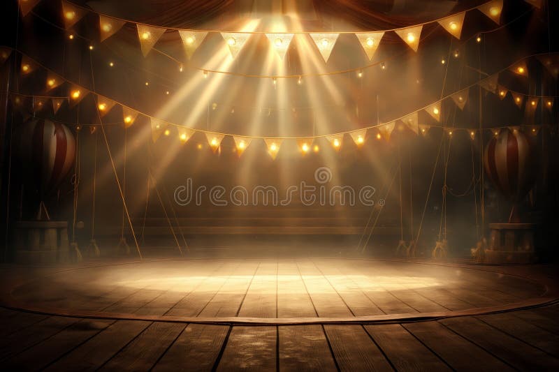 Empty Stage with Lighting in a Circus Environment. Stock Image - Image ...
