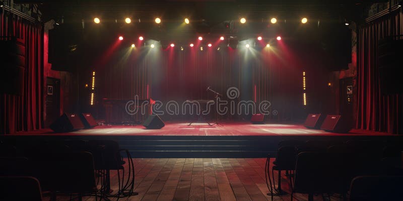 Empty Stage Ready Show Created Generative Artificial Intelligence Stock ...