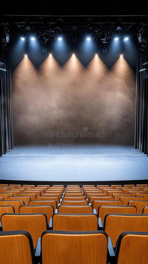 Empty Stage Shrouded in Mist Inviting Performance Awaiting Audience ...