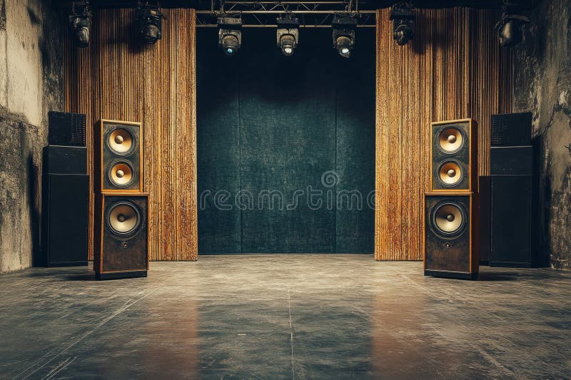 Empty Concert Stage Lighting Equipment Waiting Band Stock Photos - Free ...