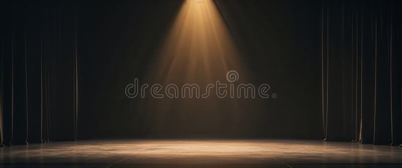 Empty Stage with Spotlight and Atmospheric Lighting in Theatrical ...