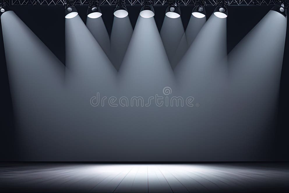 Empty Stage with Spotlight Empty Stage with Spotlights. 3d Rendering ...