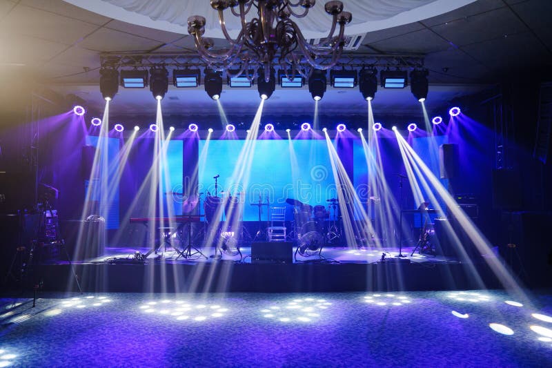 An Empty Stage in the Spotlights. Stock Image - Image of presentation ...