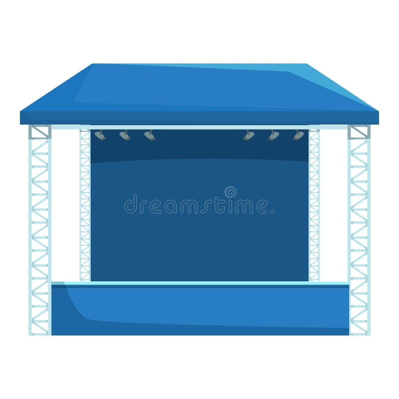 Empty Stage with Spotlights is Waiting for a Band To Perform Stock ...