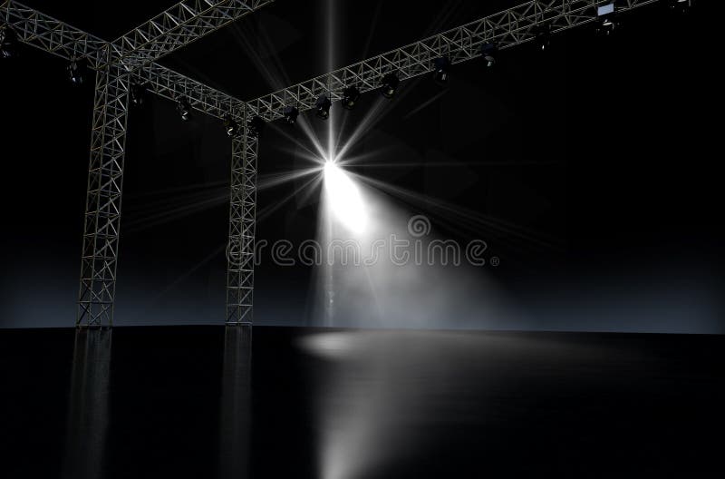 Empty Stage Spotlit stock image. Image of stage, performer - 72661899