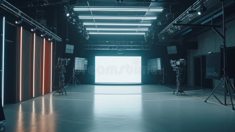 Professional Stage Setup with Lighting Equipment Stock Photo - Image of ...