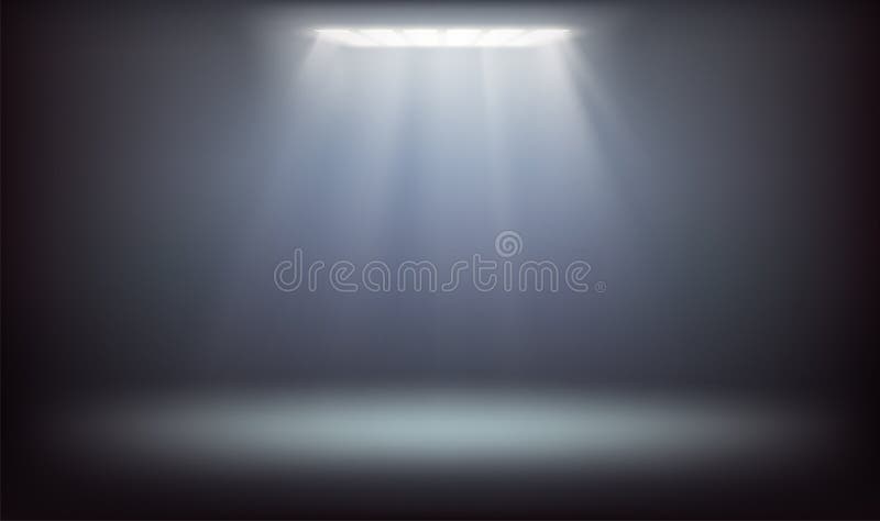 Empty Stage Template with Lights Stock Vector - Illustration of ...