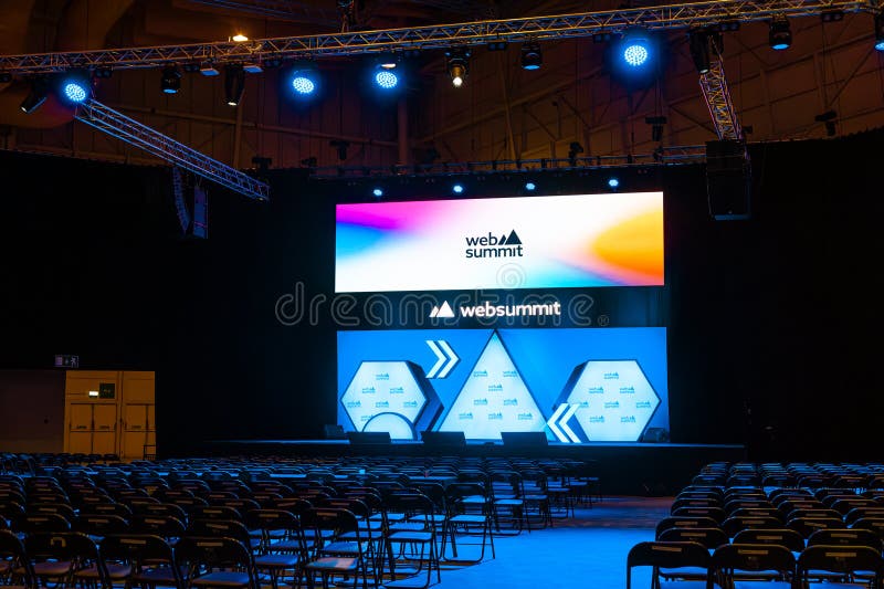 Empty Stage at Web Summit 2024 in Lisbon, Portugal Editorial ...