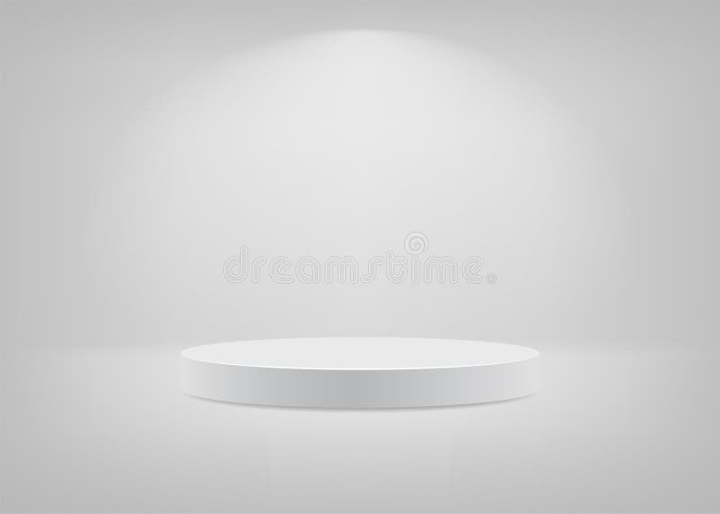 Empty Stage. White Background for Presentation Stock Vector ...