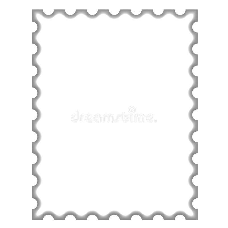 Empty Blank Postcard Template Stock Illustration - Illustration of ...